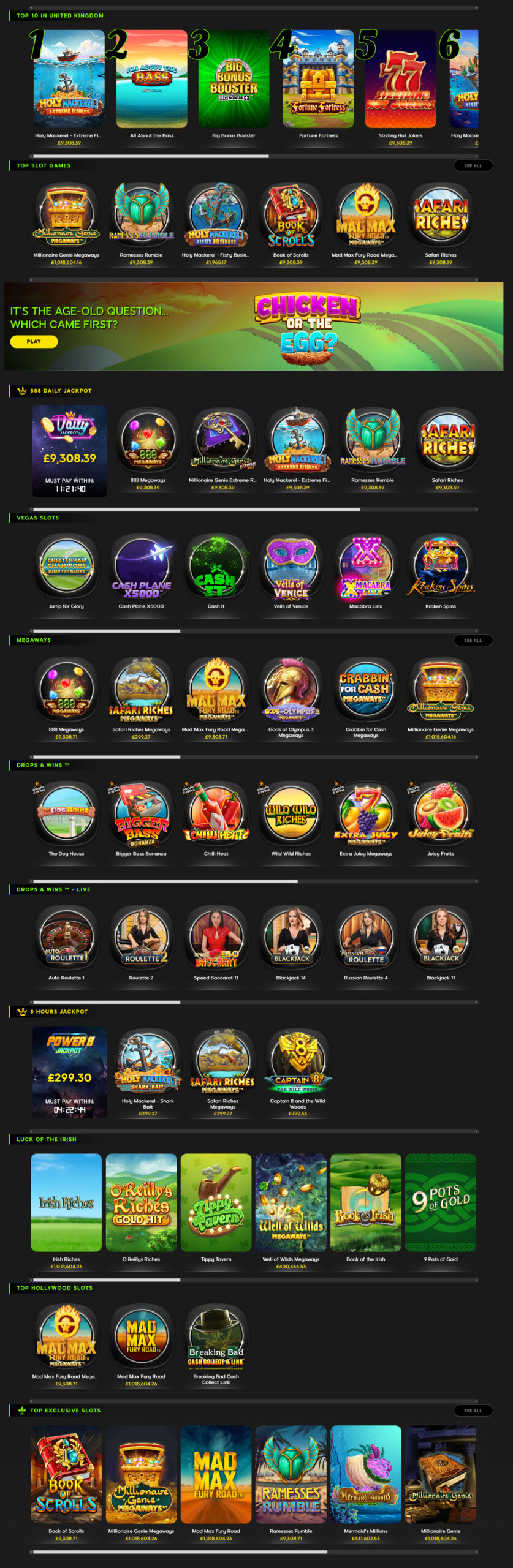 888 Casino UK - Official Site - 88 Free Spins No Deposit